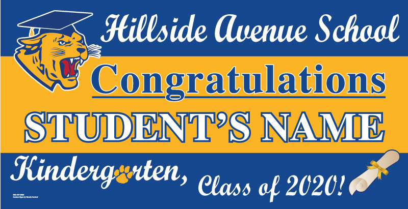 Project Graduation 2020 Hillside Ave Kindergarten Lawn Sign | CougarHQ.com